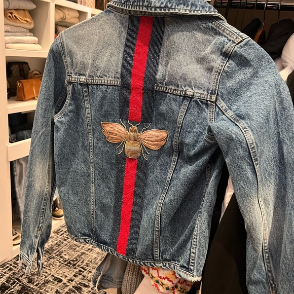 Jackets & Coats | Brand New Custom Denim Jacket With Designer Inspired ...